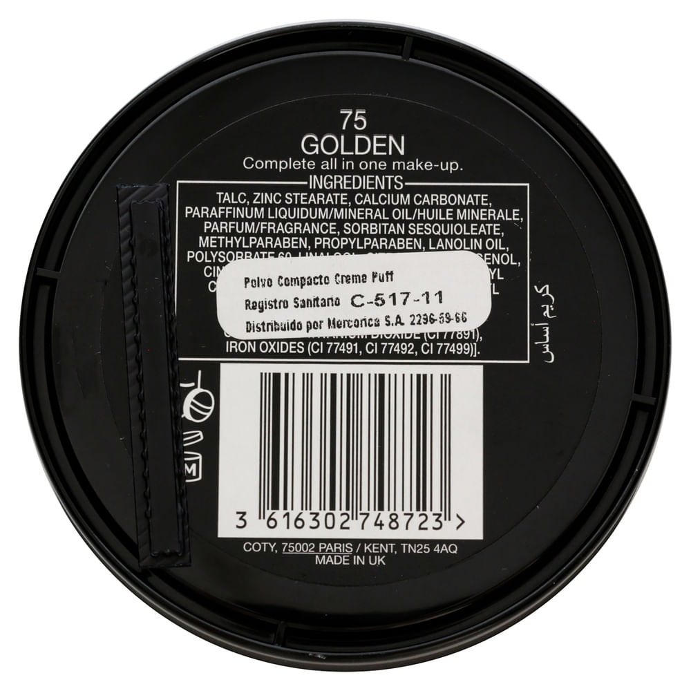 Comprar Polvo Compacto Max Factor Creme Puff Golden - 14 g | Walmart ...
