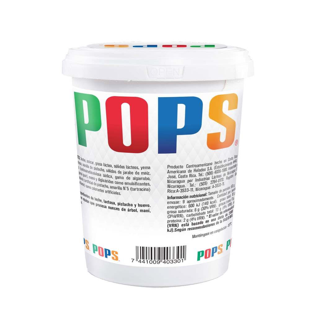 Comprar Helado Pops Pistacho - 536 g | Walmart Costa Rica - Walmart ...