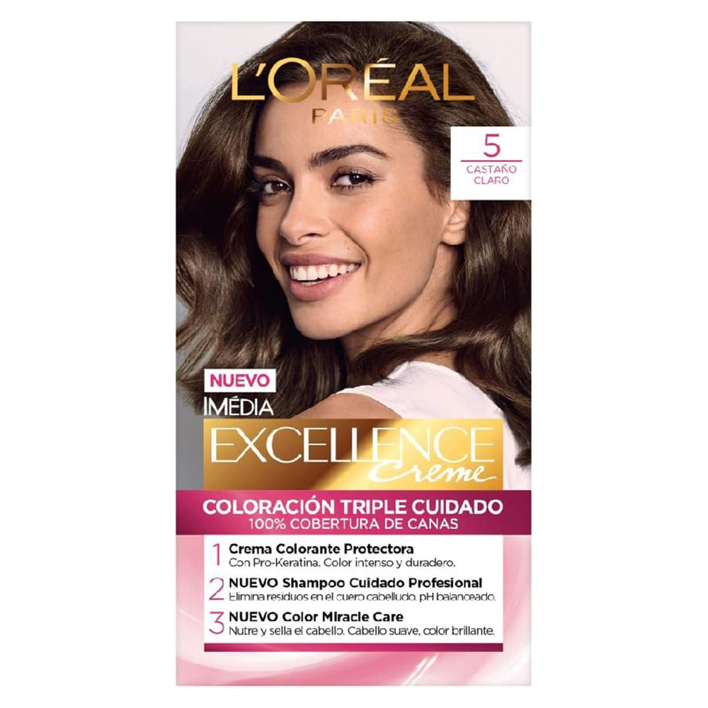 Comprar Tinte Loreal Excell N5 Castaño Claro -45 g | Walmart Costa Rica ...