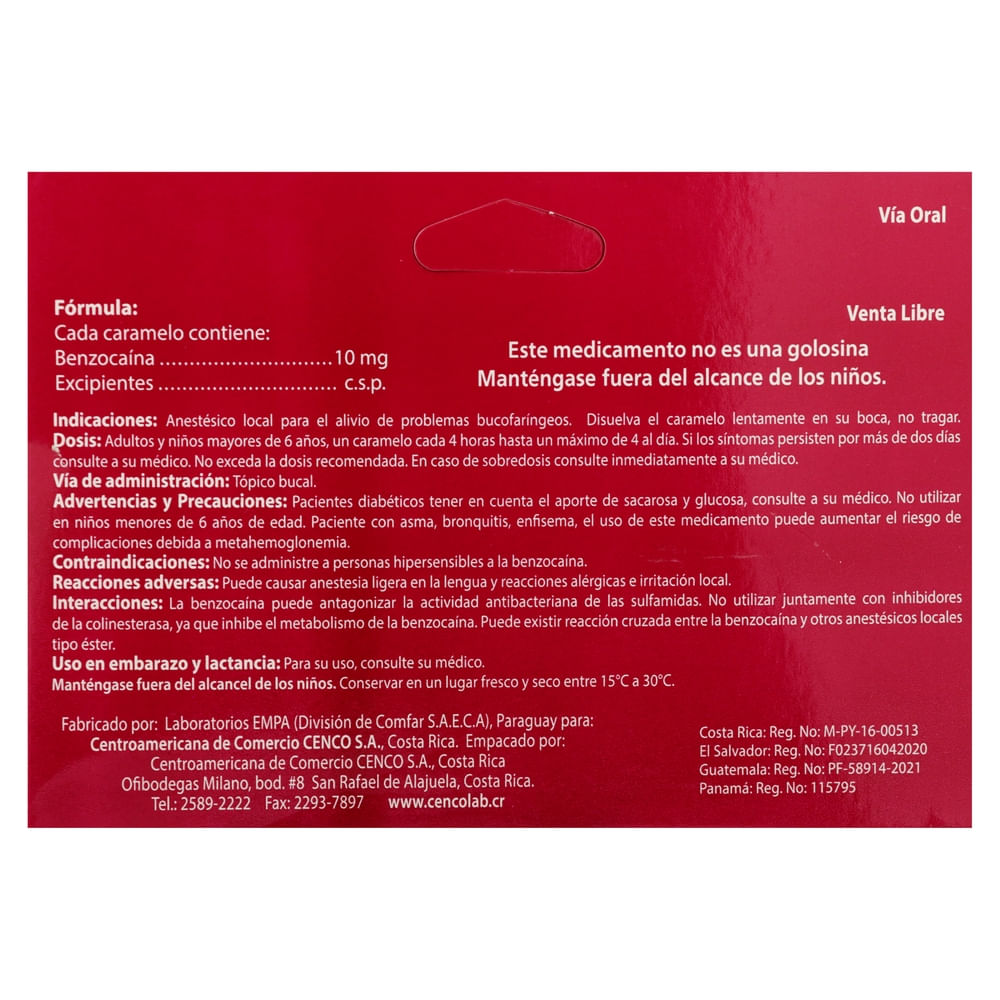 Comprar Anestésico Granodil sabor Cereza -10mg, Precio indicado por ...