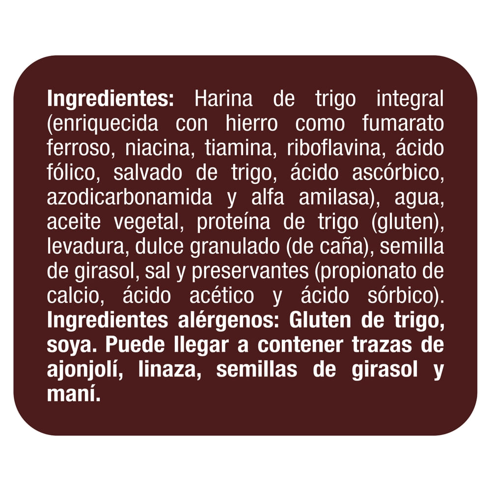 Comprar Pan Granix integral con semillas de girasol - 600 g | Walmart ...