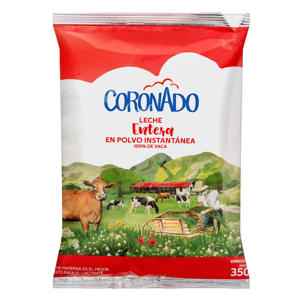 Leche Coronado Entera En Polvo Instantánea 100% De Vaca - 350 g ...