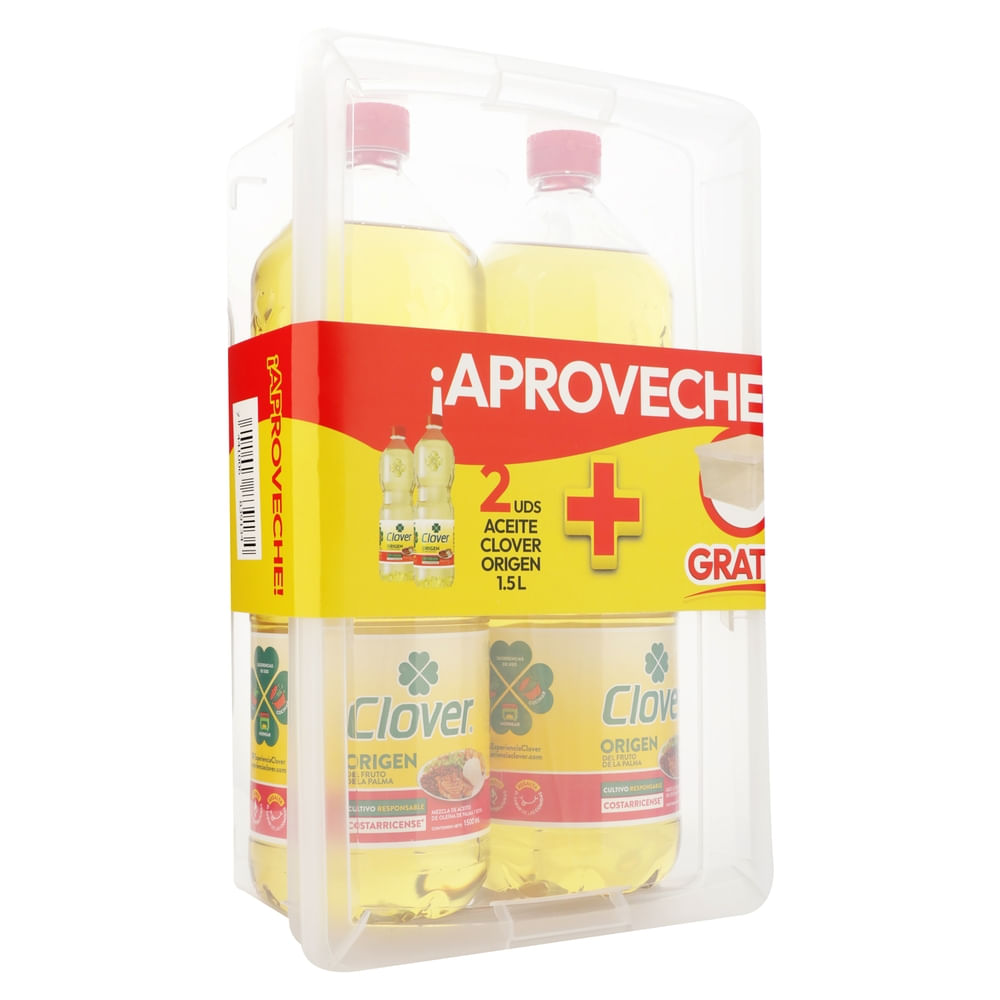 Comprar Aceite Clover 2pac Mas Recipiente 1500ml | Walmart Costa Rica ...