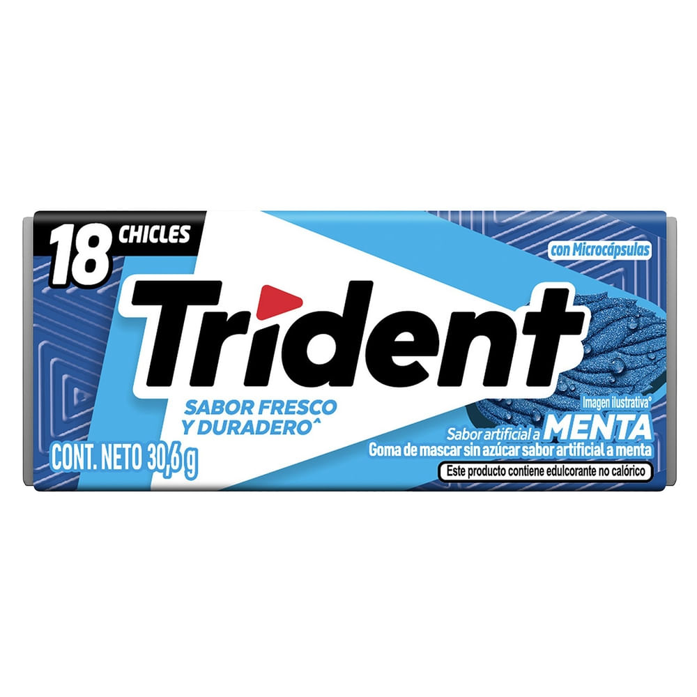 Comprar Chicle Trident sin azúcar sabor menta 18 Uds - 30.6 g | Walmart ...