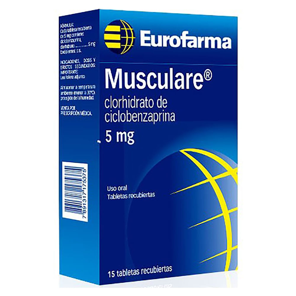 Musculare 5Mg X 15 Comprimidos - Masxmenos | Compra en línea
