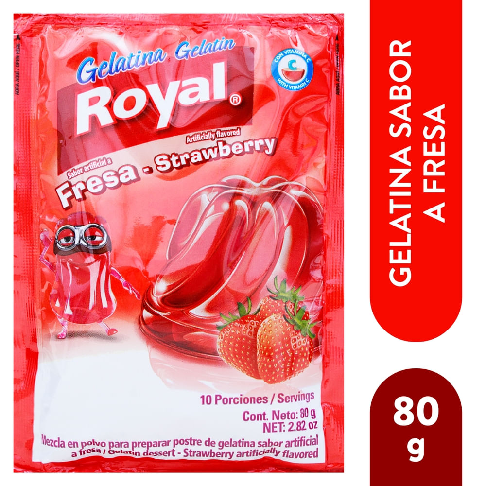 Comprar Gelatina En Polvo Royal Sabor A Fresa Sobre - 80g | Walmart ...