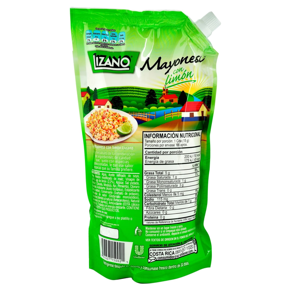 Comprar Mayonesa Lizano con limón doypack - 1 kg | Walmart Costa Rica ...