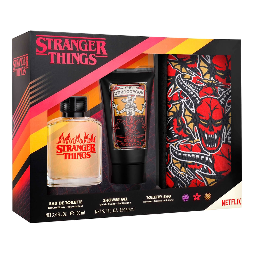 Set Netflix Stranger Things fragancia +gel + bolso