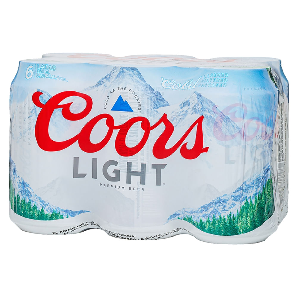 Comprar 6 Pack Cerveza Coors Light Lata -2124 ml | Walmart Costa Rica ...