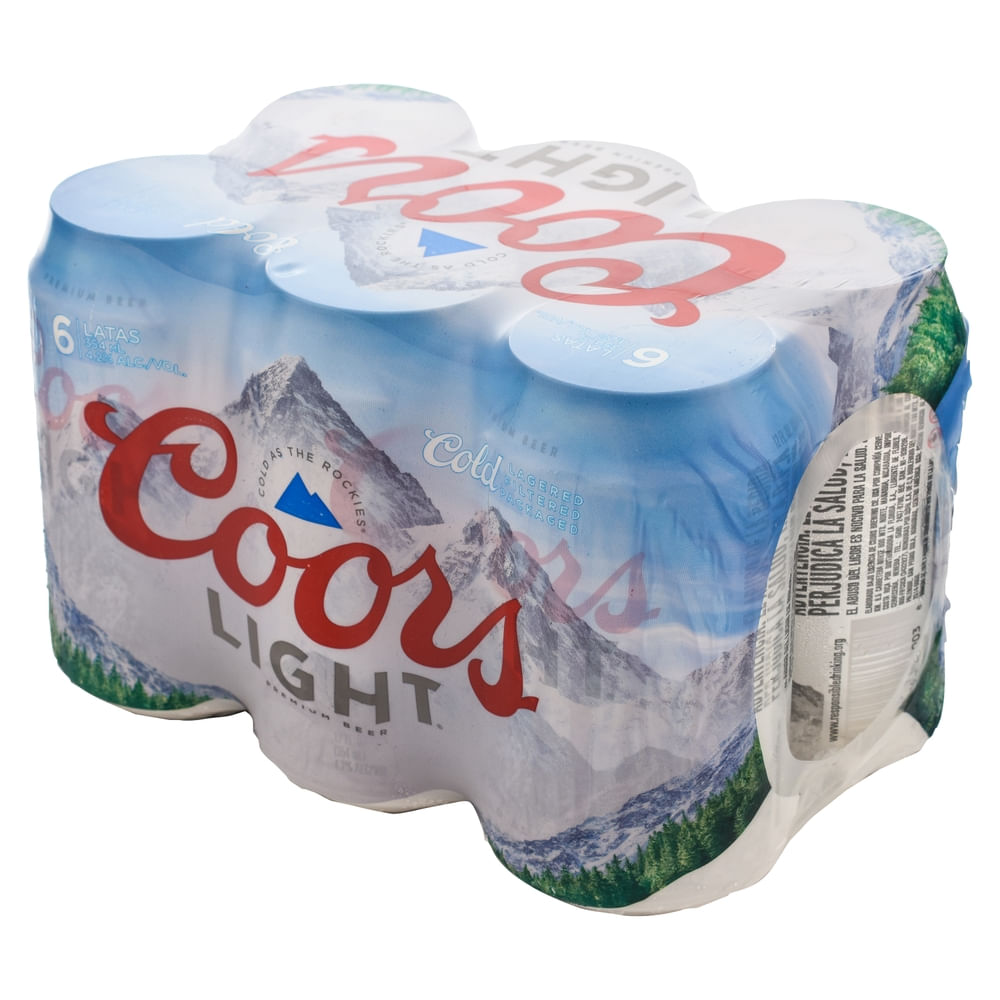 6 Pack Cerveza Coors Light Lata -2124 ml - Walmart | Costa Rica