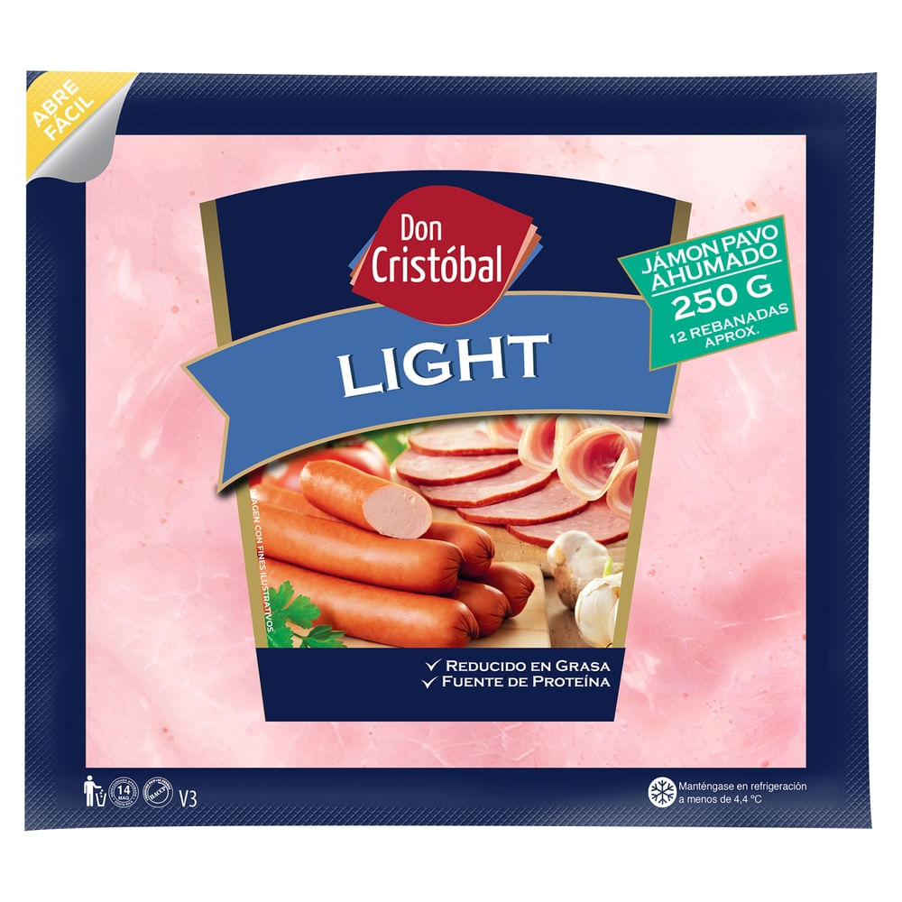 Comprar Jamón de Pavo Don Cristóbal Ahumado Light -250gr | Walmart ...