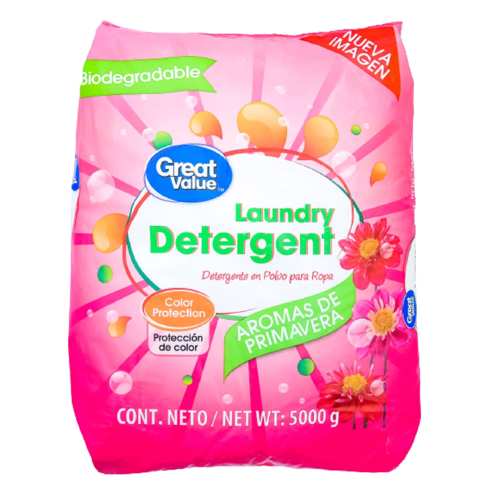 Comprar Detergente Great Value En Polvo Aroma Primavera - 5000 g ...