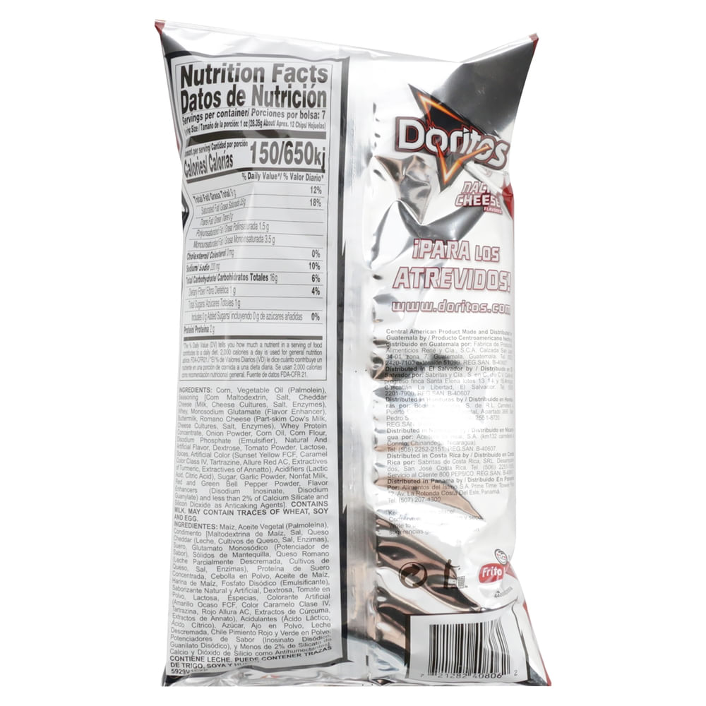Comprar Snack Doritos Nacho Cheese - 198.4 g | Walmart Costa Rica ...