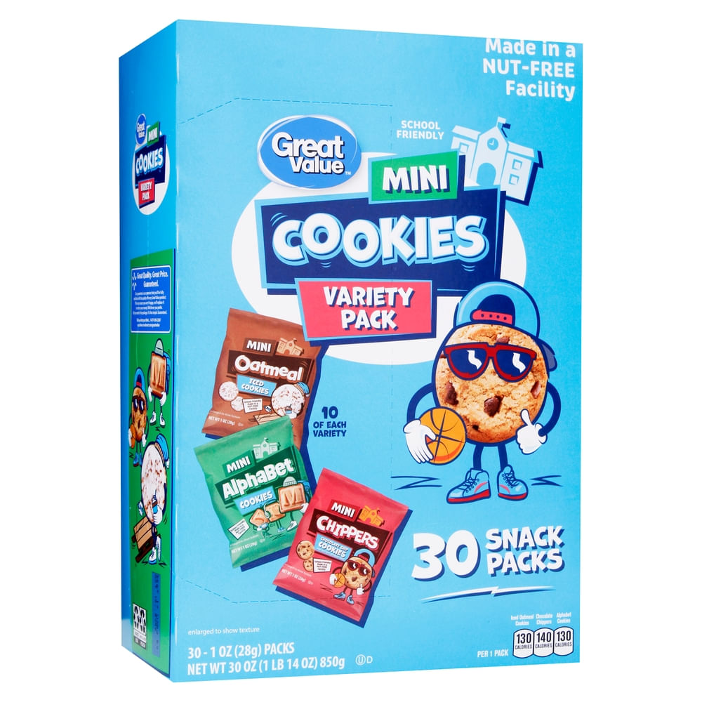 Comprar Galleta Great Value Mini Galletas Variadas 30 PACK - 850 g ...
