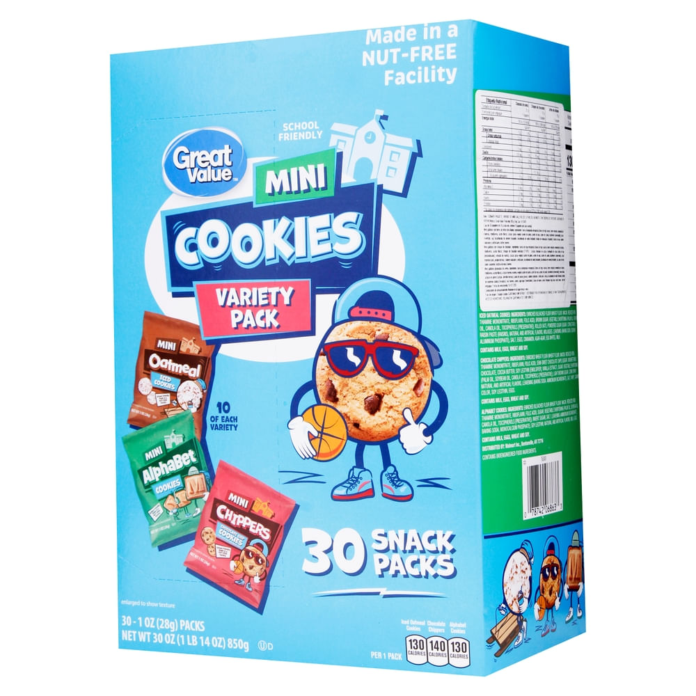 Comprar Galleta Great Value Mini Galletas Variadas 30 PACK - 850 g ...