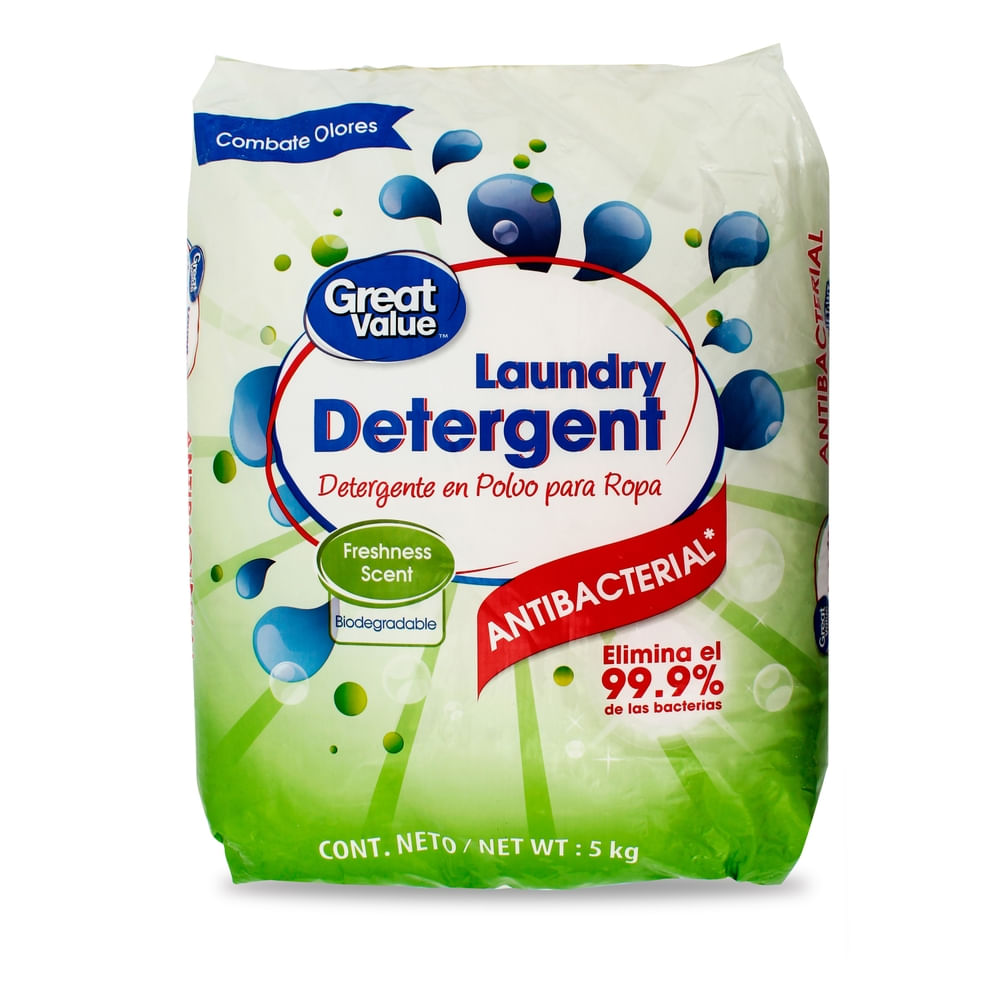 Comprar Detergente Great Value En Polvo Antibacterial - 5 kg | Walmart ...