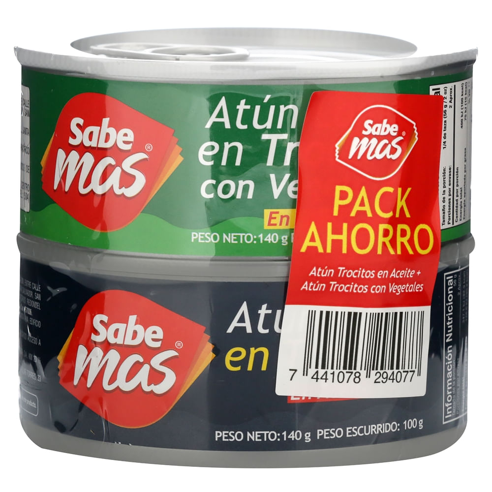 Atun Sabemas Troz Ace Y Veg 140gr 2 Pack