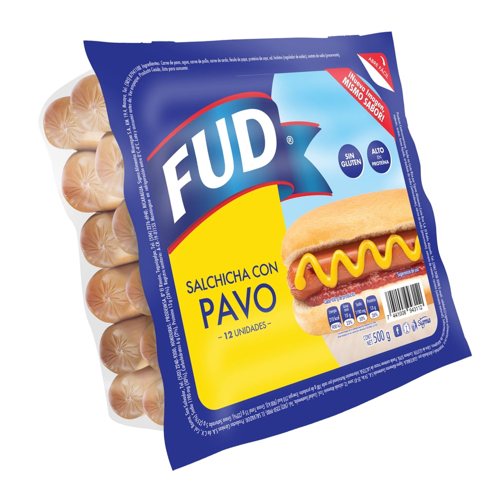 Comprar Salchicha Fud con pavo - 500 g | Walmart Costa Rica - Walmart ...