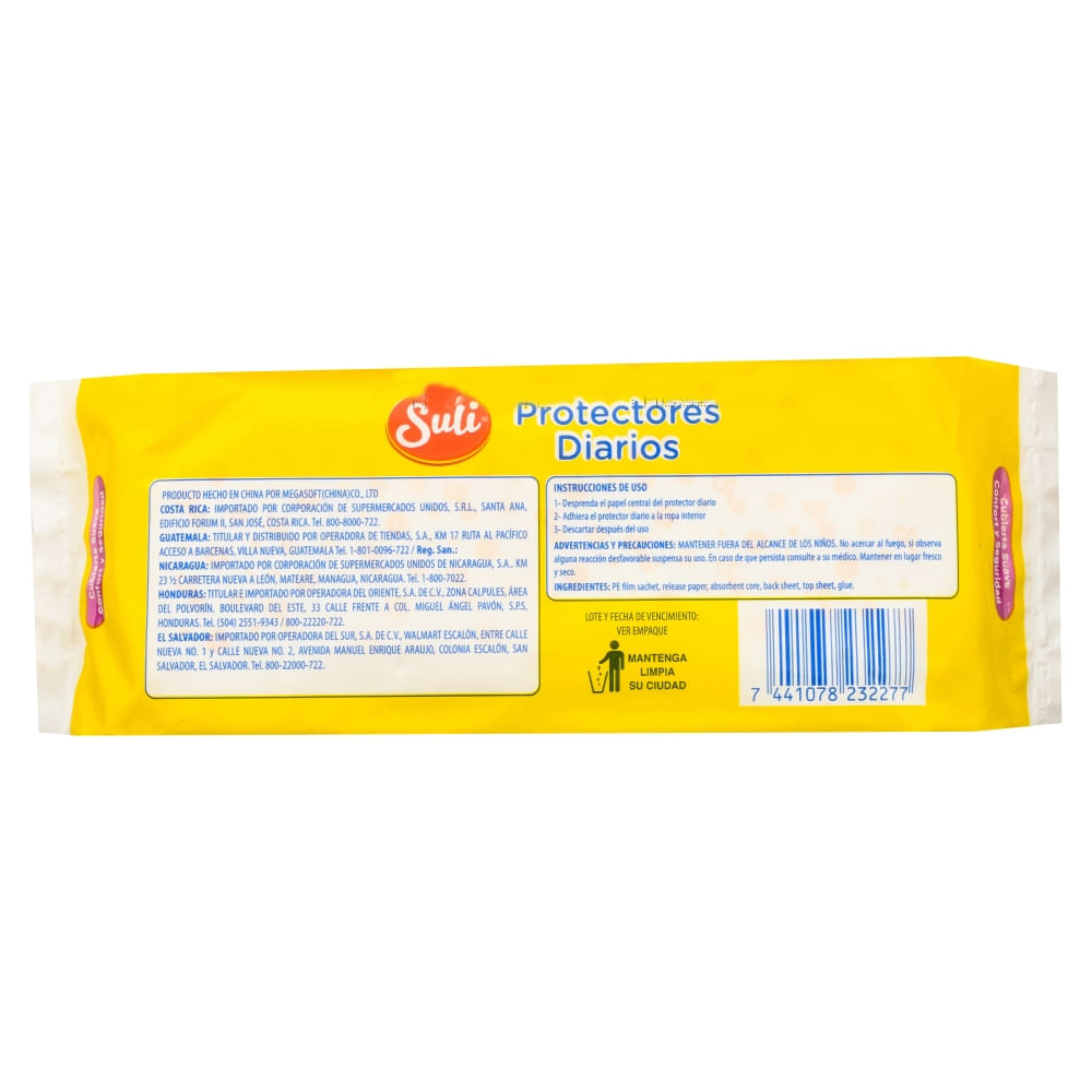 Comprar Protectores Suli Diarios - 20 Unidades | Walmart Costa Rica ...