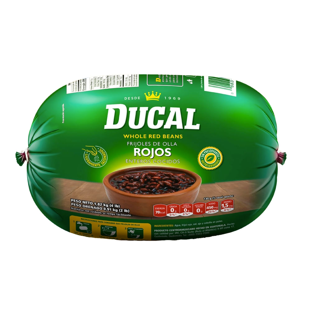 Comprar Ducal Frijol Entero De Olla Rojo 1820Gr | Walmart Costa Rica ...