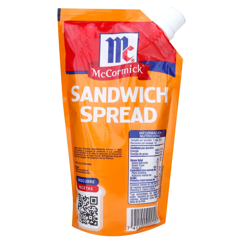 Comprar Aderezo Mccormick sándwich spread doy pack - 180 g | Walmart ...
