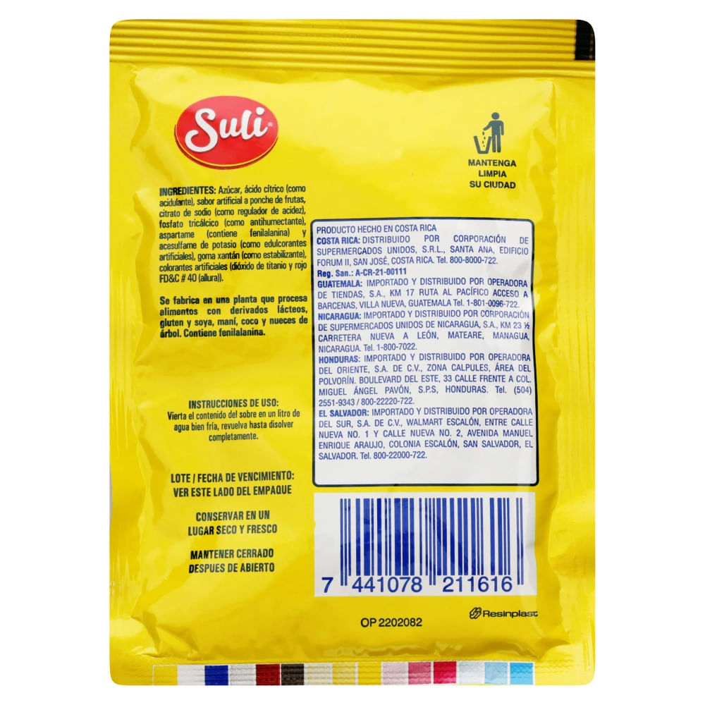 Comprar Mezcla Para Bebida Suli Sabor Frutas - 27 g | Walmart Costa ...