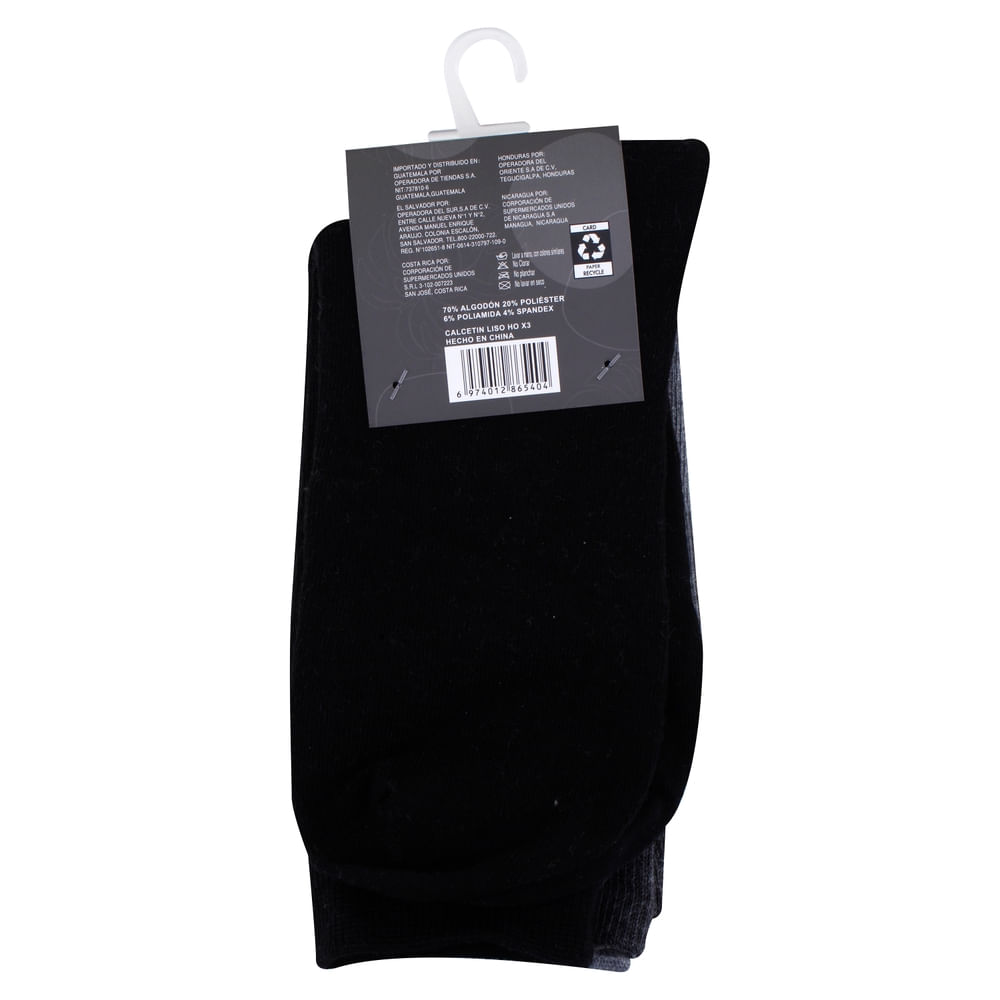 Men S 3 Pairs Pack Casual Sock - Maxi Palí | Costa Rica