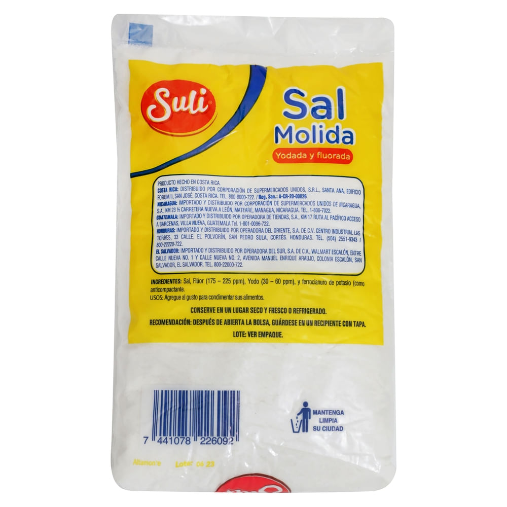 Comprar Sal Molida Suli Bolsa - 500 g | Walmart Costa Rica - Maxipalí ...