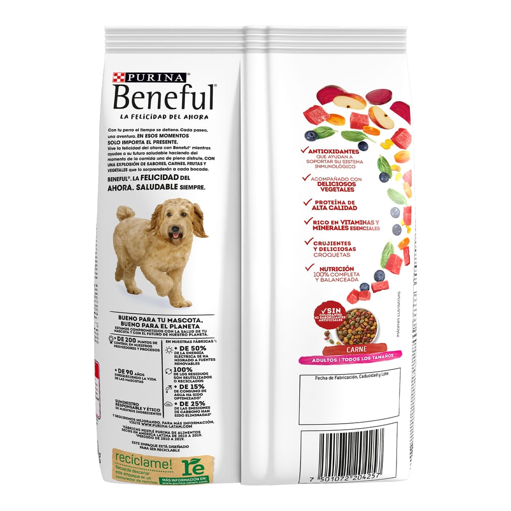 Alimento para perro adulto Beneful sabor carne - 500 g - Masxmenos ...
