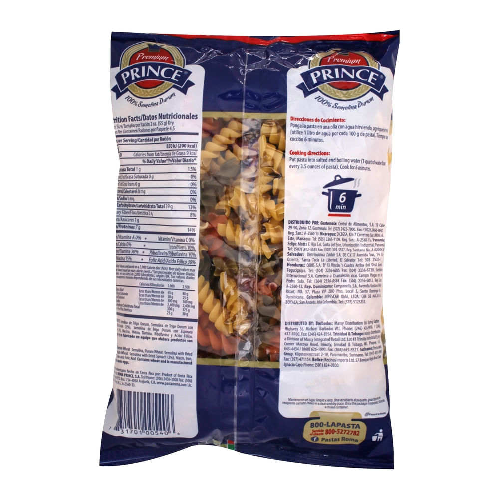 Comprar Pasta Prince Tornillo Con Tomate - 250gr | Walmart Costa Rica ...