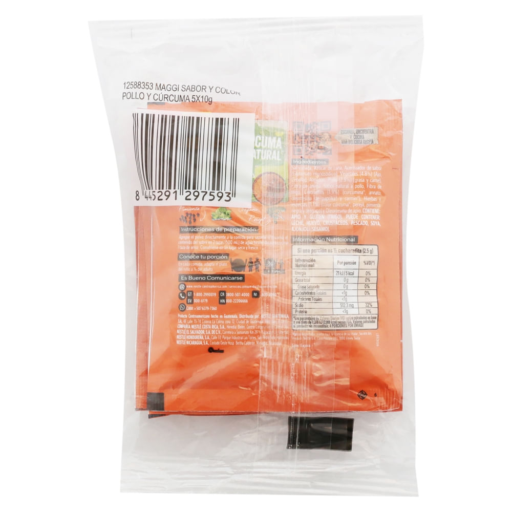 Comprar Consomé Maggi Pollo Y Cúrcuma 5 pack - 50 g | Walmart Costa ...