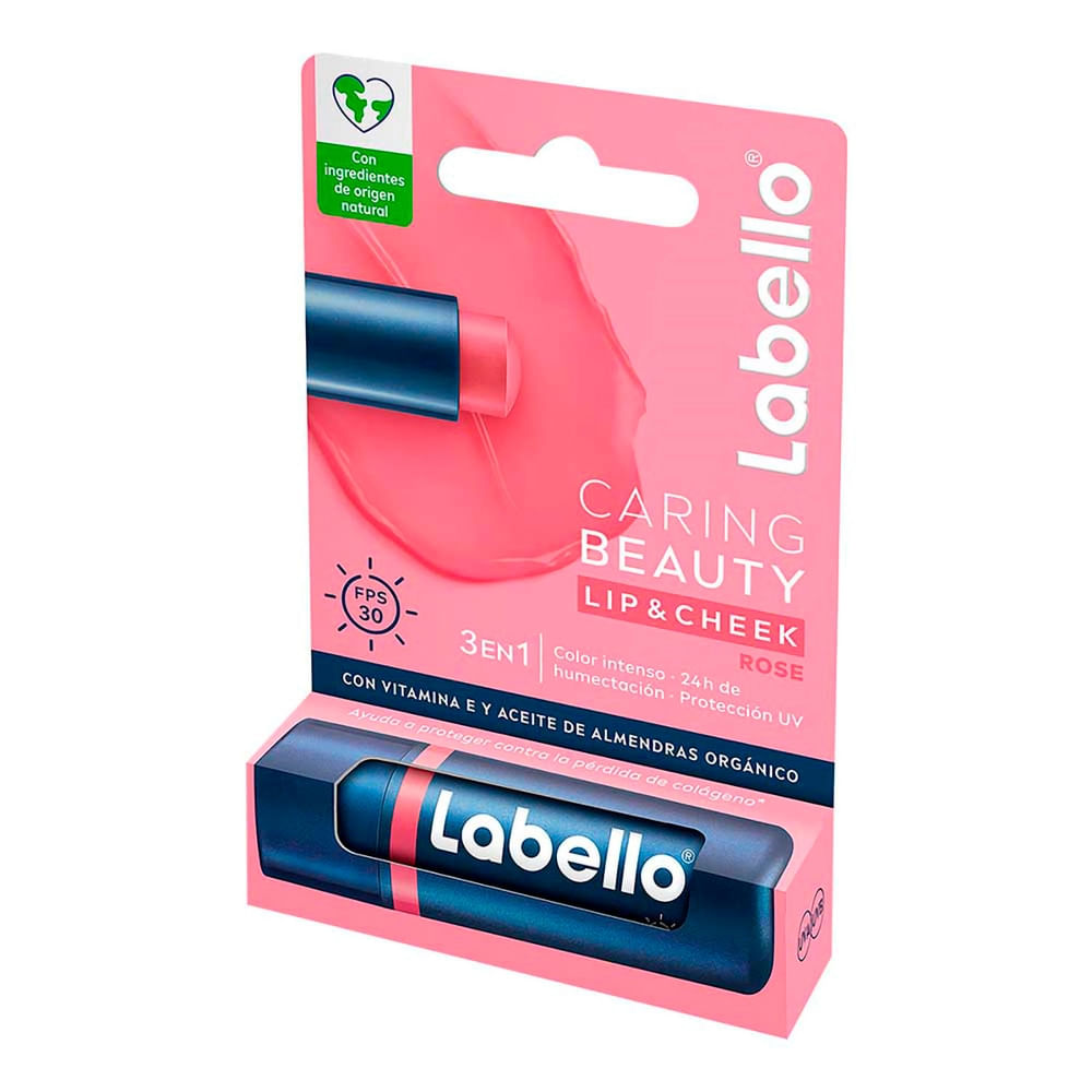 Pretectir labial Labello caring beauty 3 en 1 rose - 4.8 g - Walmart ...