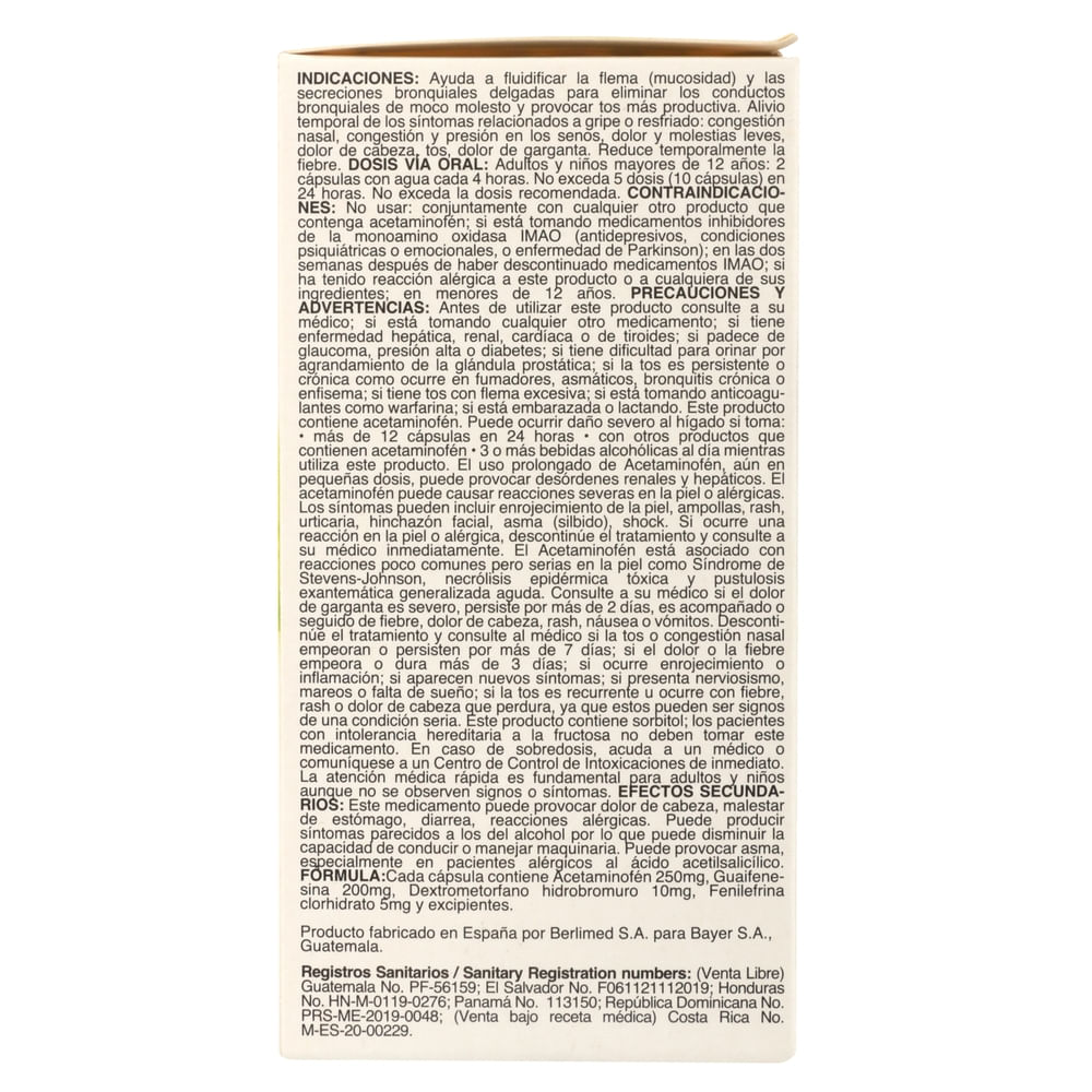 Tabcin Flema Congest X 2 Caps - Walmart | Costa Rica