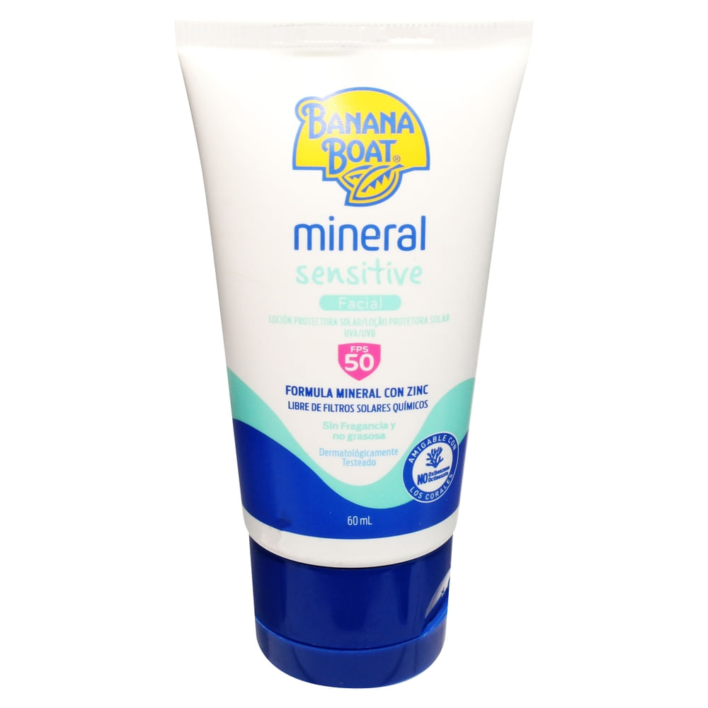 Comprar Protector solar facial Banana Boat mineral FPS 50 - 60 ml ...