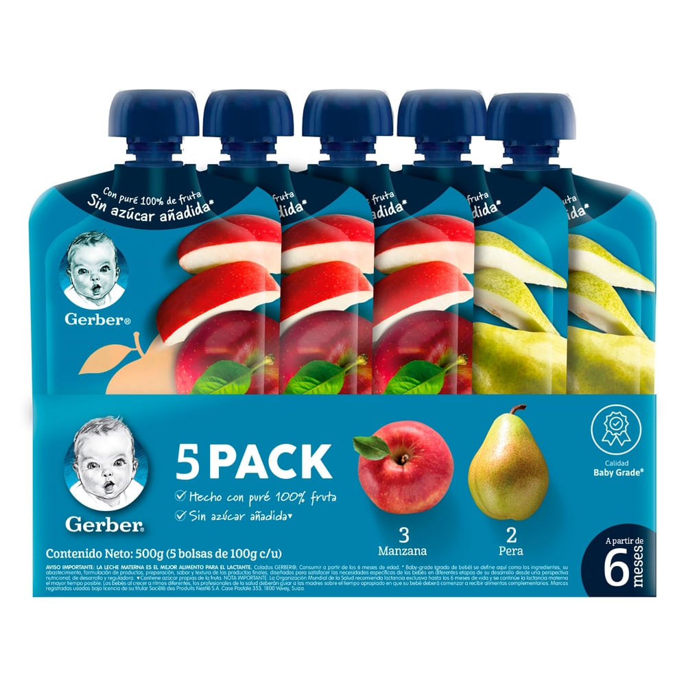 Comprar Colado Gerber Pouch 5 Pack - 500 g | Walmart Costa Rica - Walmart | Costa Rica