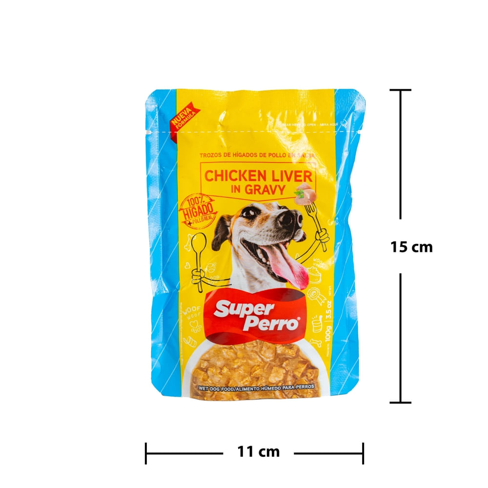 Comprar Alimento Húmedo Para Perro Super Perro Higado y Pollo -100 gr ...