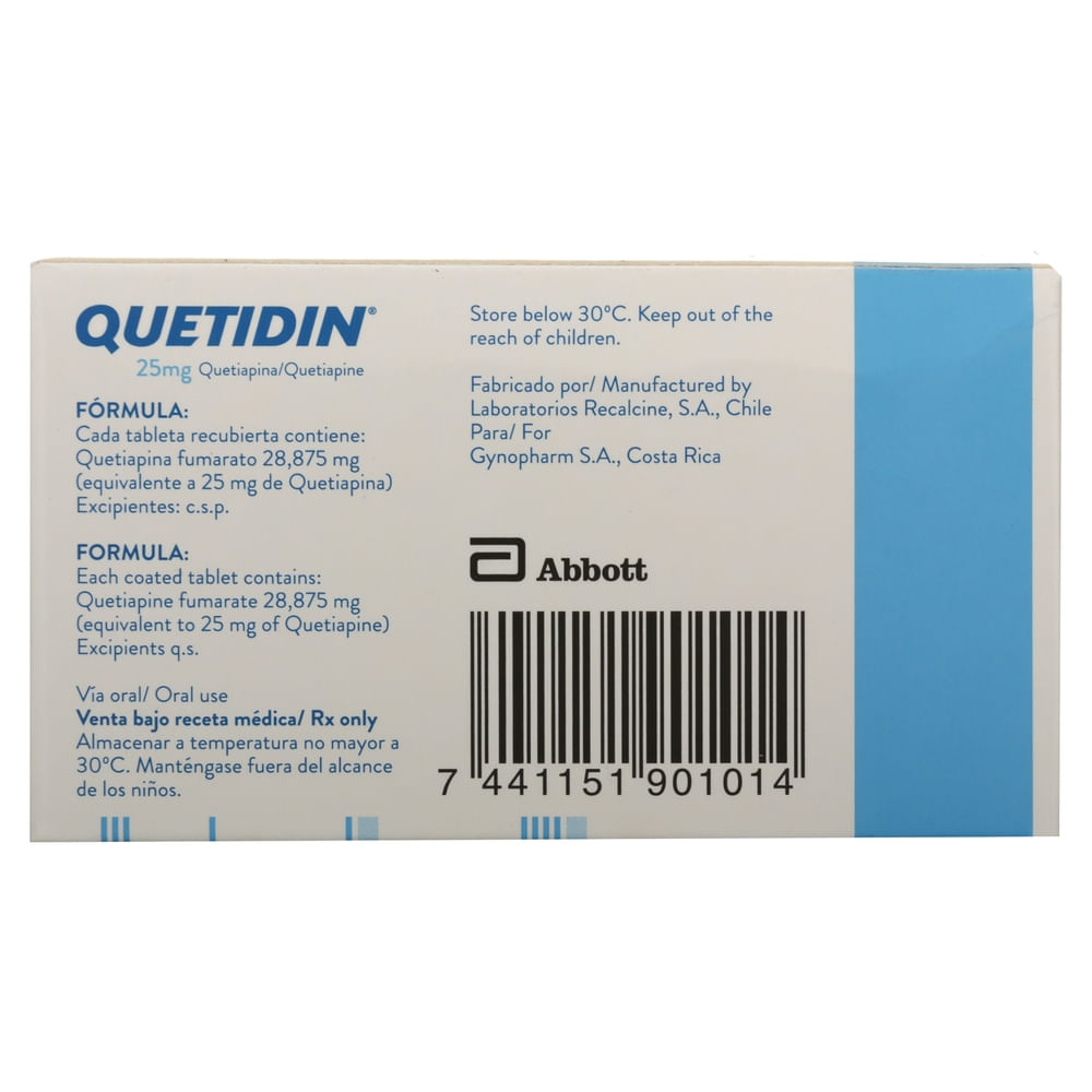 Comprar Quetidin Abbot 25 Mg X 30 Tabletas | Walmart Costa Rica ...
