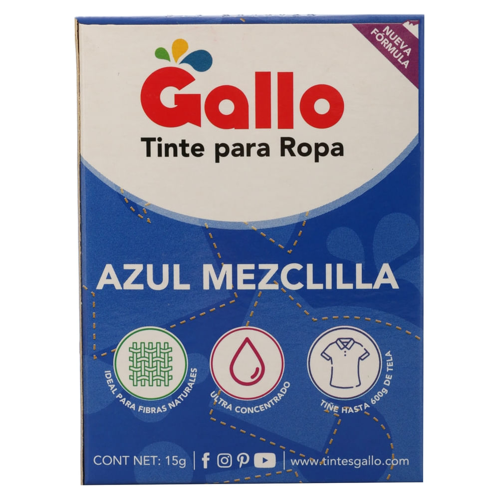 Tinte En Polvo Gallo Para Ropa Color Mezclilla -15 g - Walmart | Costa Rica