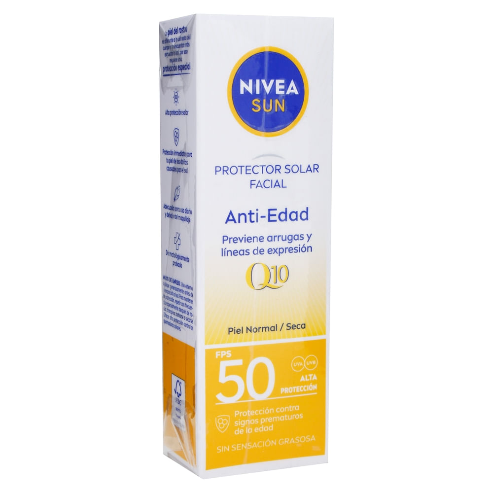 Comprar Protector solar facial Nivea sun anti edad FPS 50 - 50 ml ...