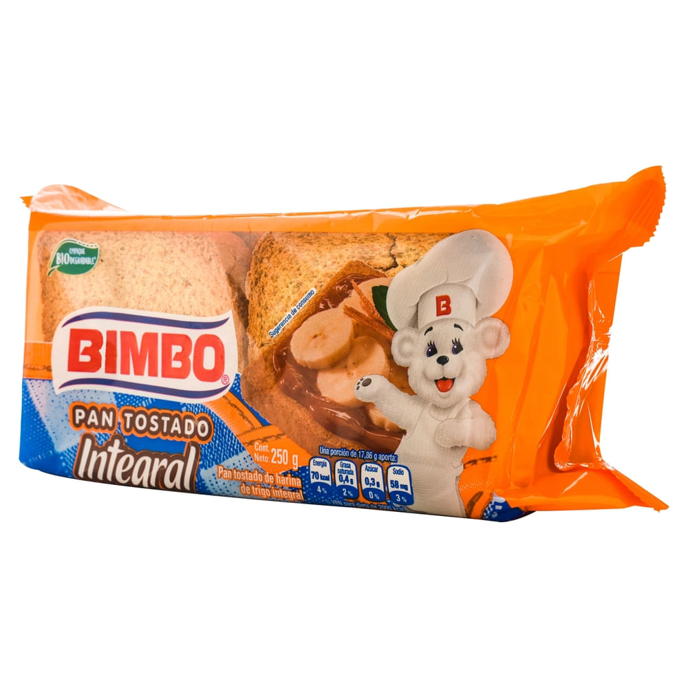Comprar Pan Bimbo Tostado Integral - 250 g | Walmart Costa Rica ...