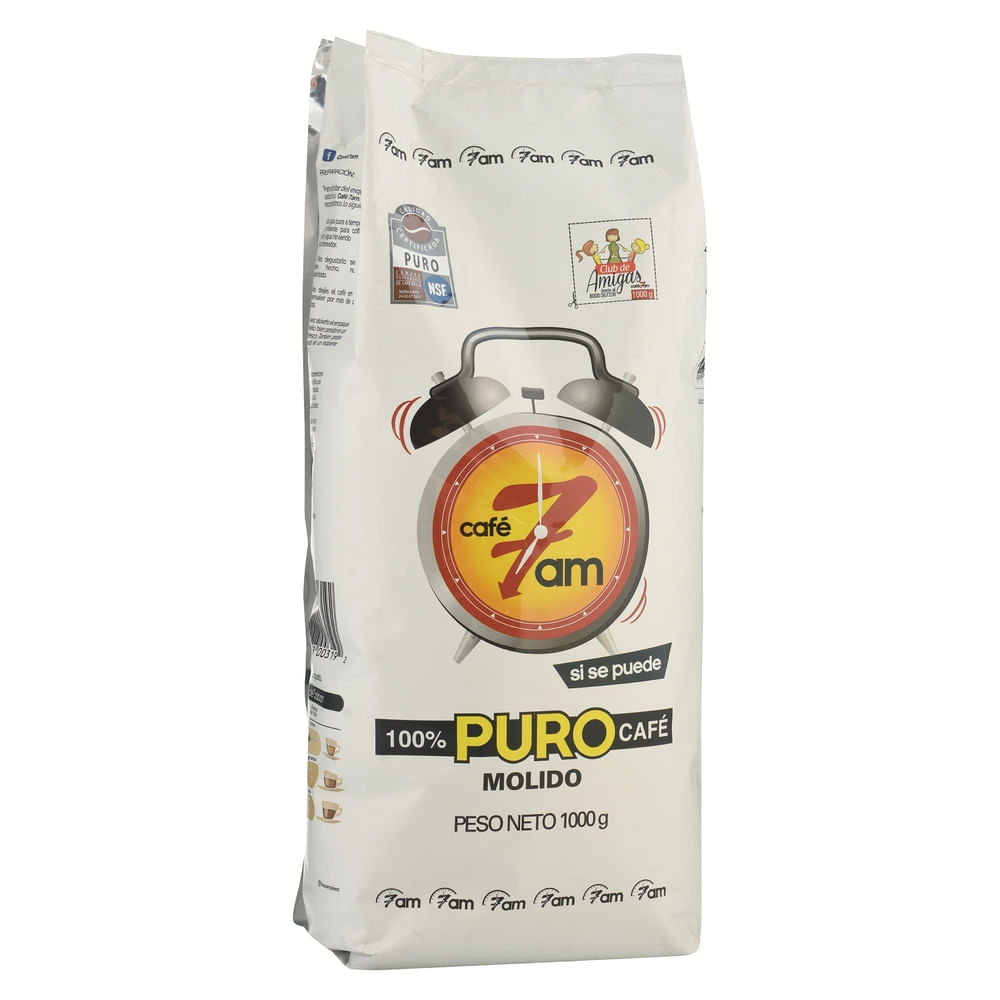 Comprar Café Puro 7 AM Molido - 1000gr | Walmart Costa Rica - Walmart ...