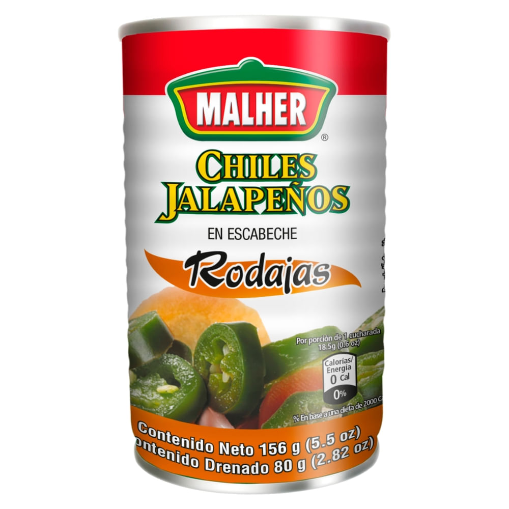 Comprar Chiles jalapeños Malher rodajas en escabeche lata - 156 g ...