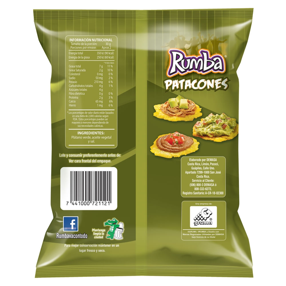 Comprar Snack Rumba patacones empaque - 60 g | Walmart Costa Rica ...