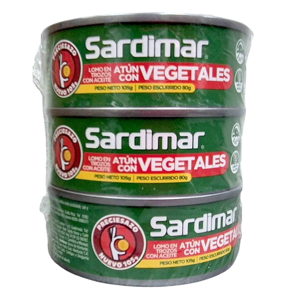 Atún Sardimar Vegetales 3 Pack - 315 g - Maxipalí | Costa Rica