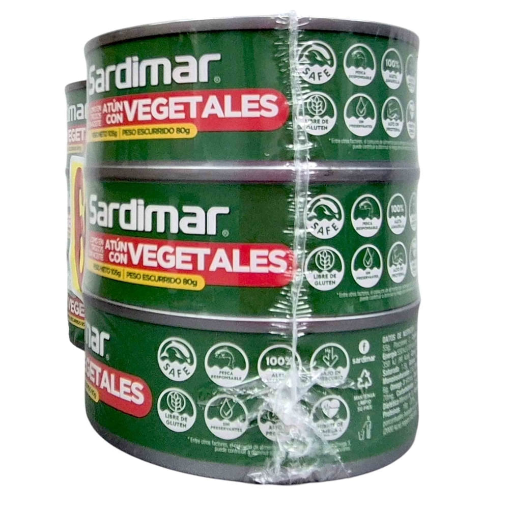 Atún Sardimar trozos en aceite de soya con vegetales - 315 g - Walmart ...