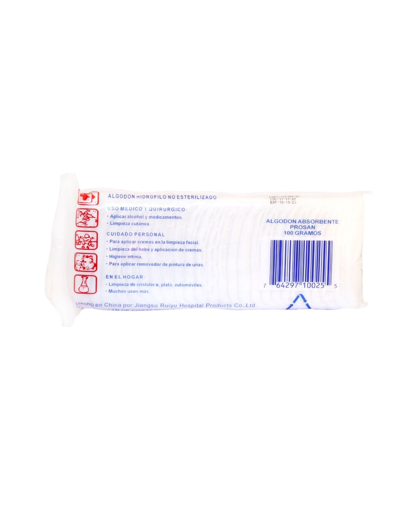 Comprar Algodón Prosan absorbente -100 g | Walmart Costa Rica - Walmart ...