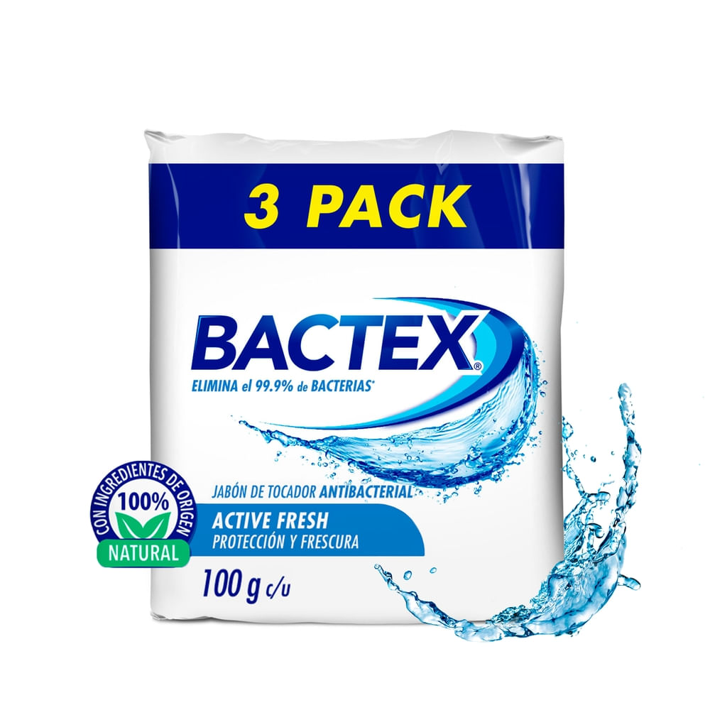 Comprar Jabón Bactex Antibacterial Active Fresh 3Pack - 100 g | Walmart ...