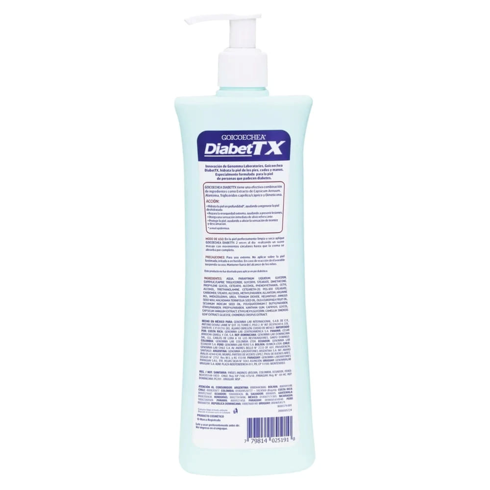 Comprar Crema Corporal Goicoechea DiabetTX Hidratante - 400 ml ...