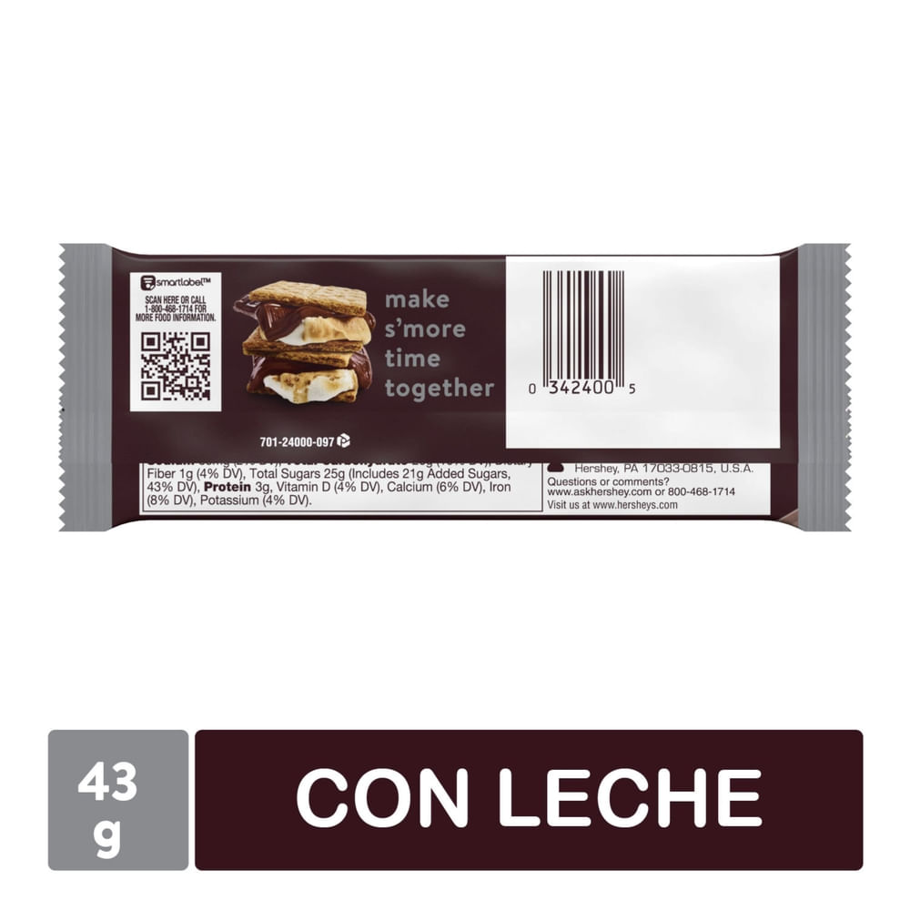 Comprar Chocolate Hershey's milk en barra - 43 g | Walmart Costa Rica ...