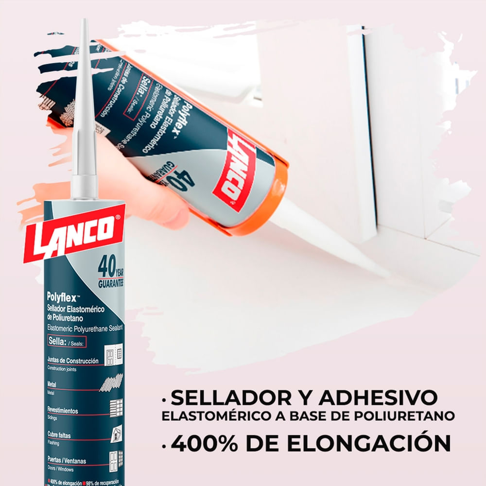Comprar Sellador y adhesivo de poliuretano Lanco polyflex aluminium ...